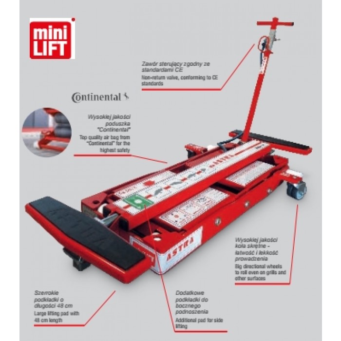 Dvigalo mobilno večnamensko pnevmatsko ASTRA MiniLift 2500 kg - MM ...